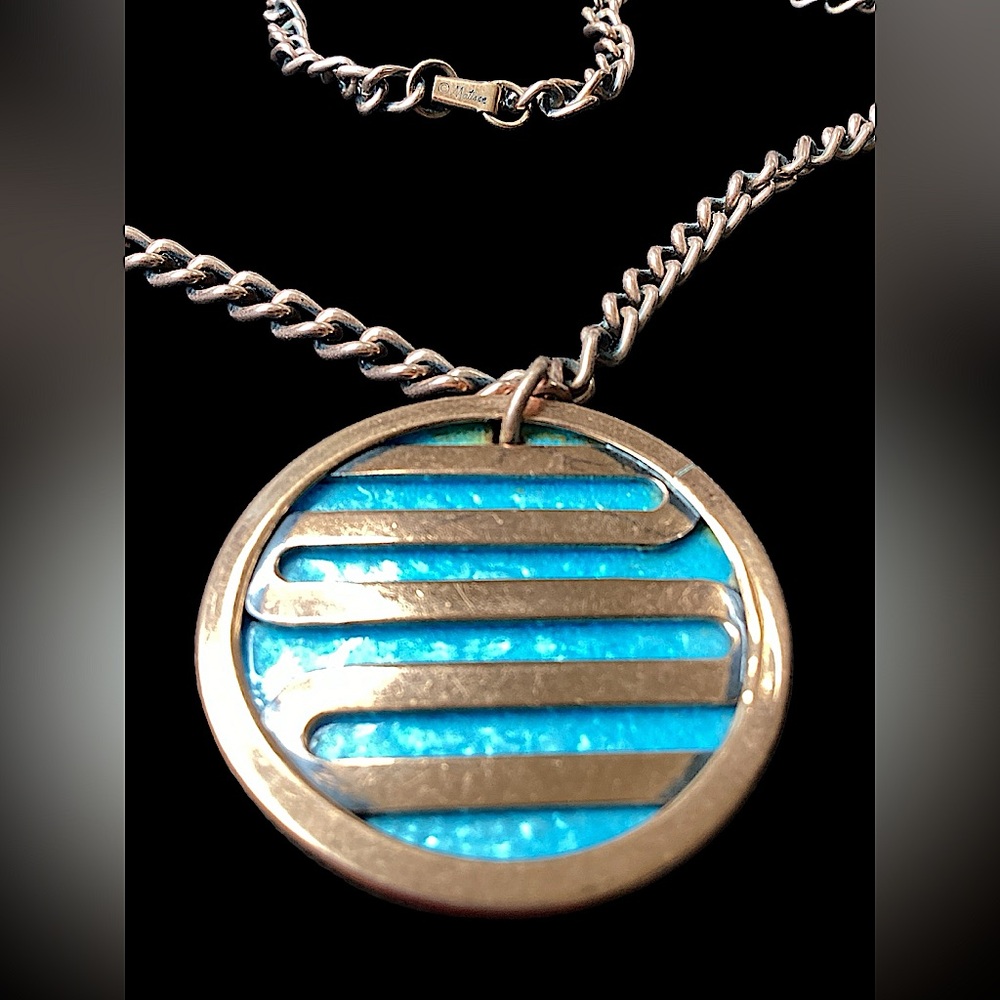1956 Renoir Matisse Signed Copper & Enamel Necklace (… - Gem